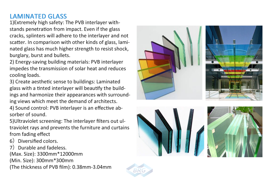Pvb laminated glass - Brothers Glass Industrial Development Co.LTD.